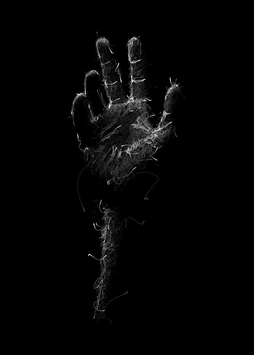 'Scribble' Poster, picture, metal print, paint by Fill Artwork | Displate