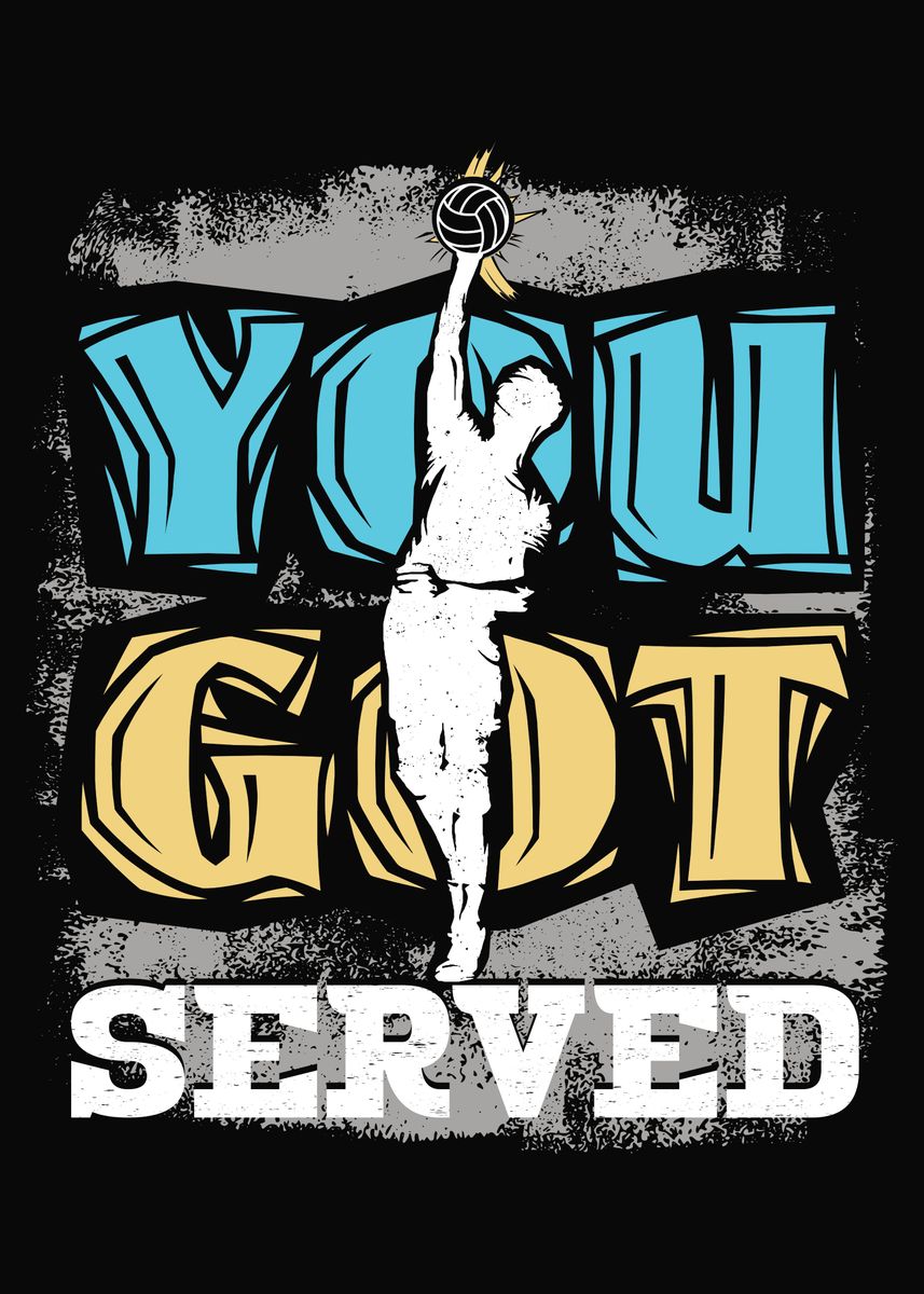 'volleyball volleyball team' Poster, picture, metal print, paint by ...