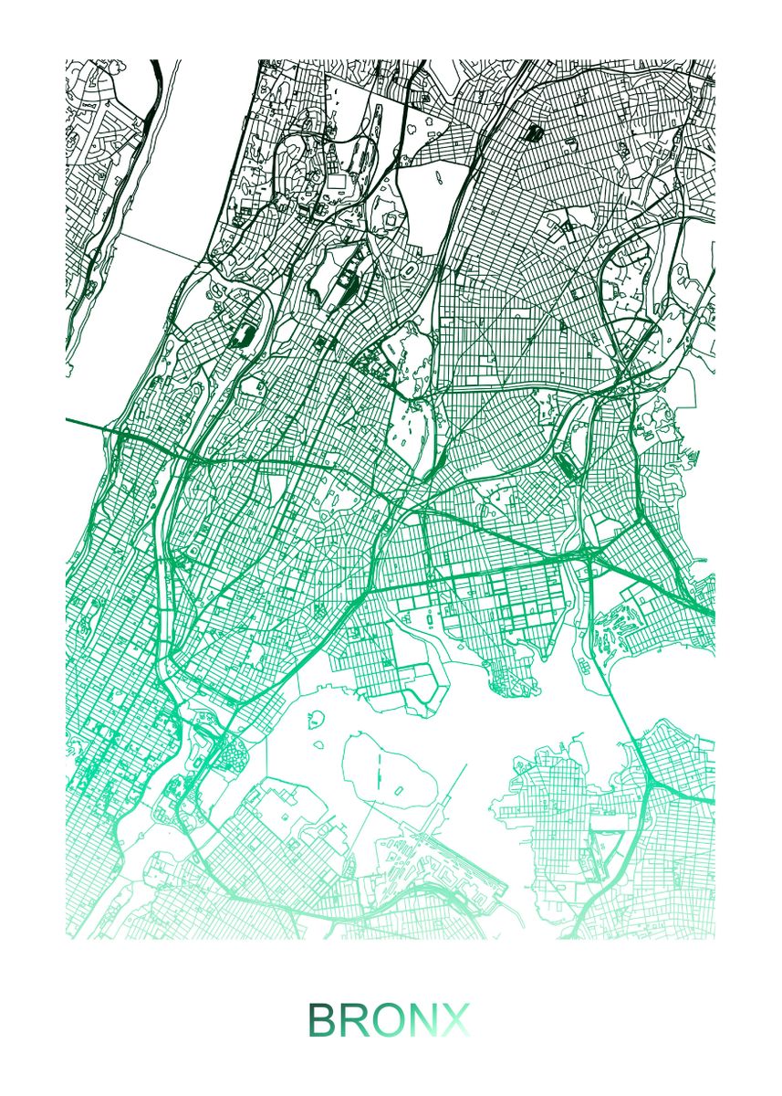 'Bronx' Poster, picture, metal print, paint by WiseWordsWonders | Displate