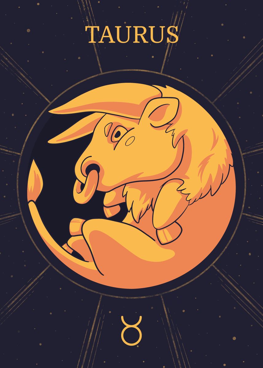 'Taurus Sign of Zodiac' Poster, picture, metal print, paint by Patrik ...