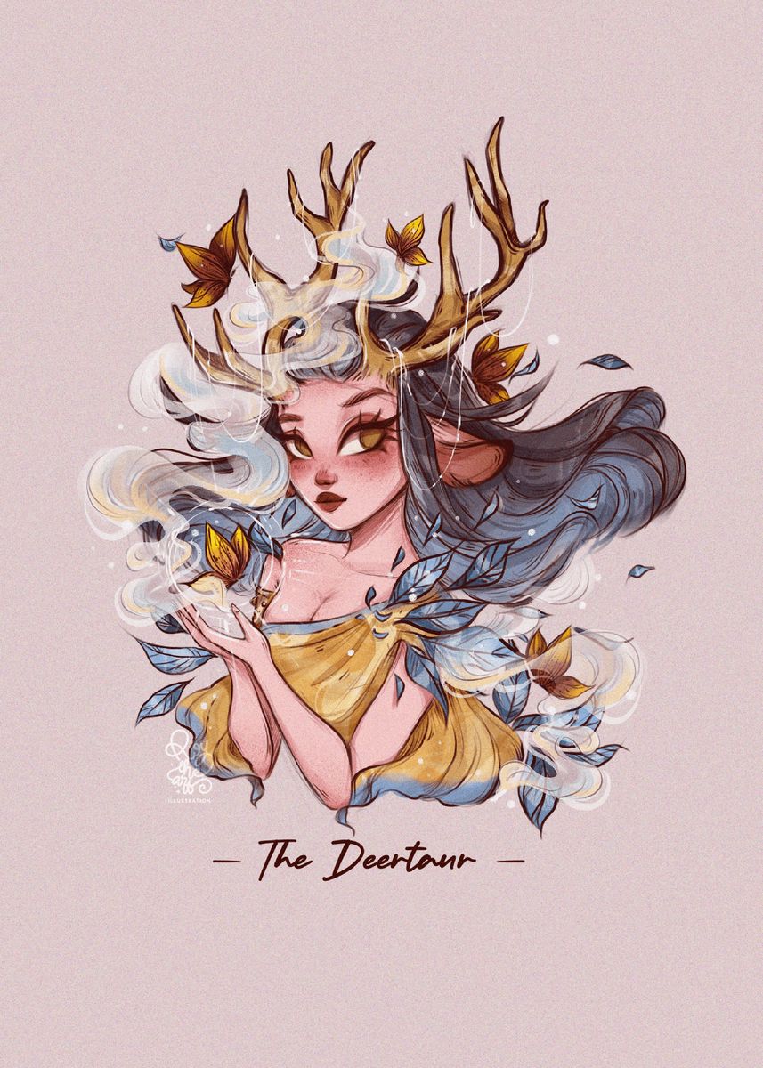 'Deertaur' Poster, picture, metal print, paint by ROY THE ART | Displate