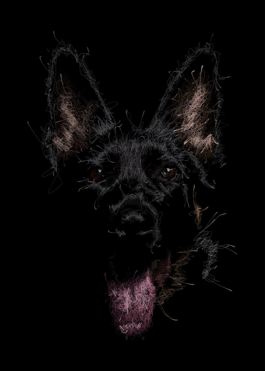 'Scribble' Poster, picture, metal print, paint by Fill Artwork | Displate