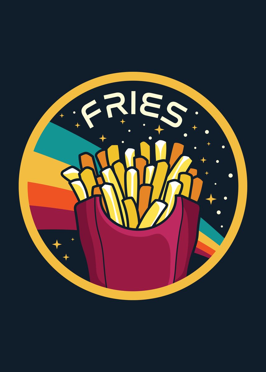 'Space Fries' Poster by Bhing Rife | Displate