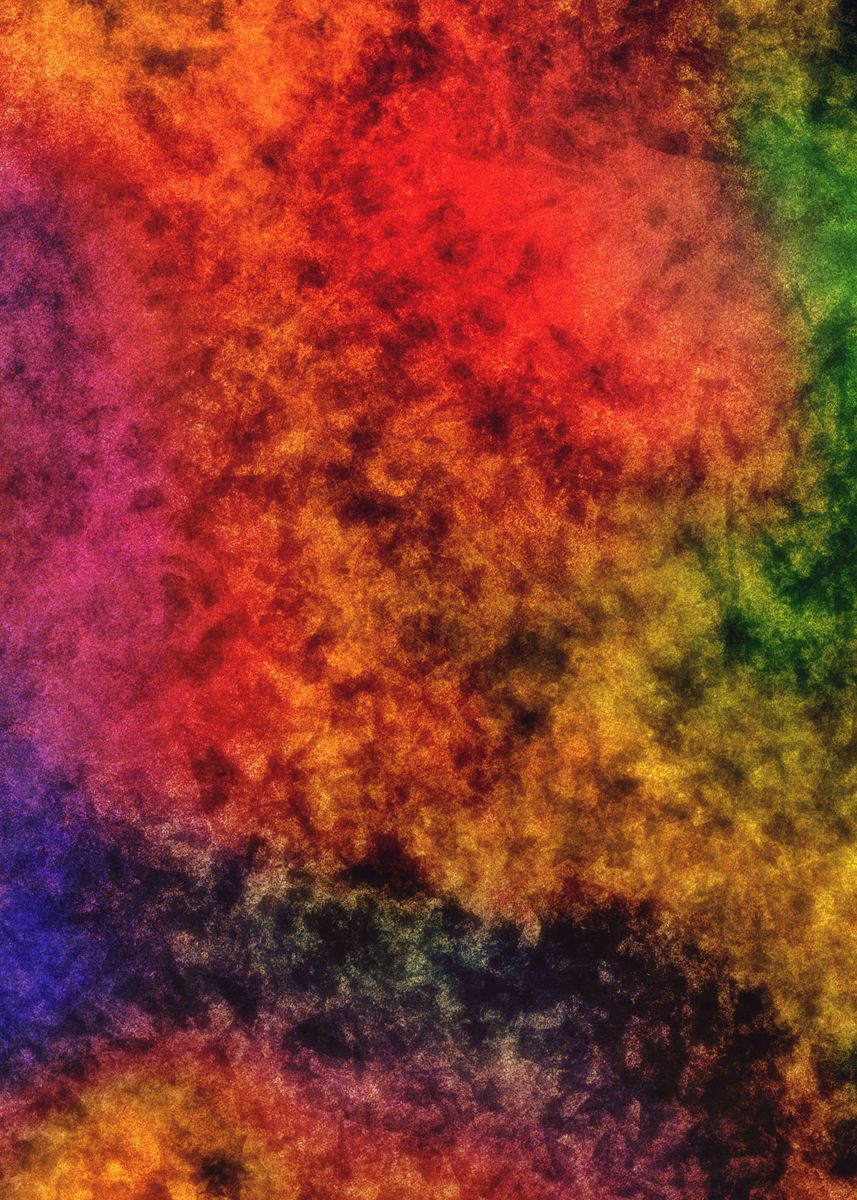 'Radiant Rainbow Grunge 12' Poster, picture, metal print, paint by ...