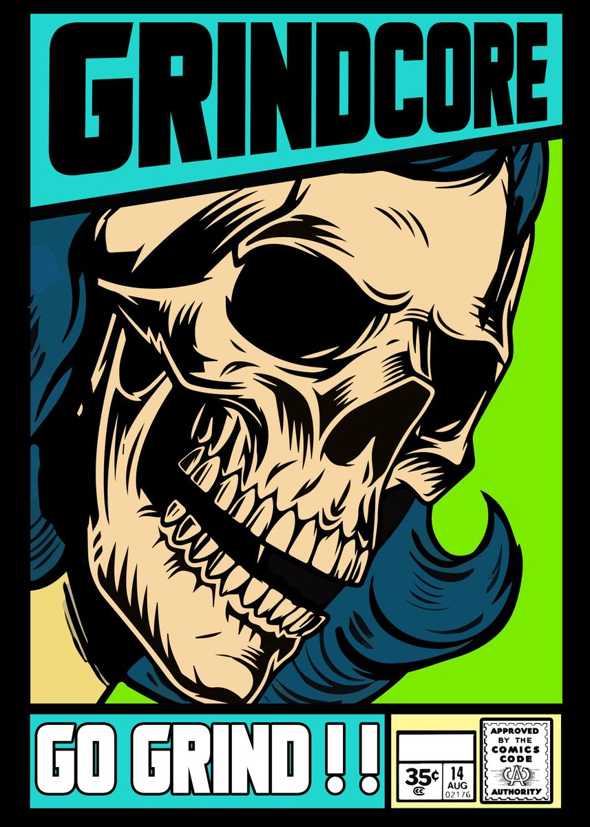 'GRINDCORE RETRO' Poster, picture, metal print, paint by theanomalius ...