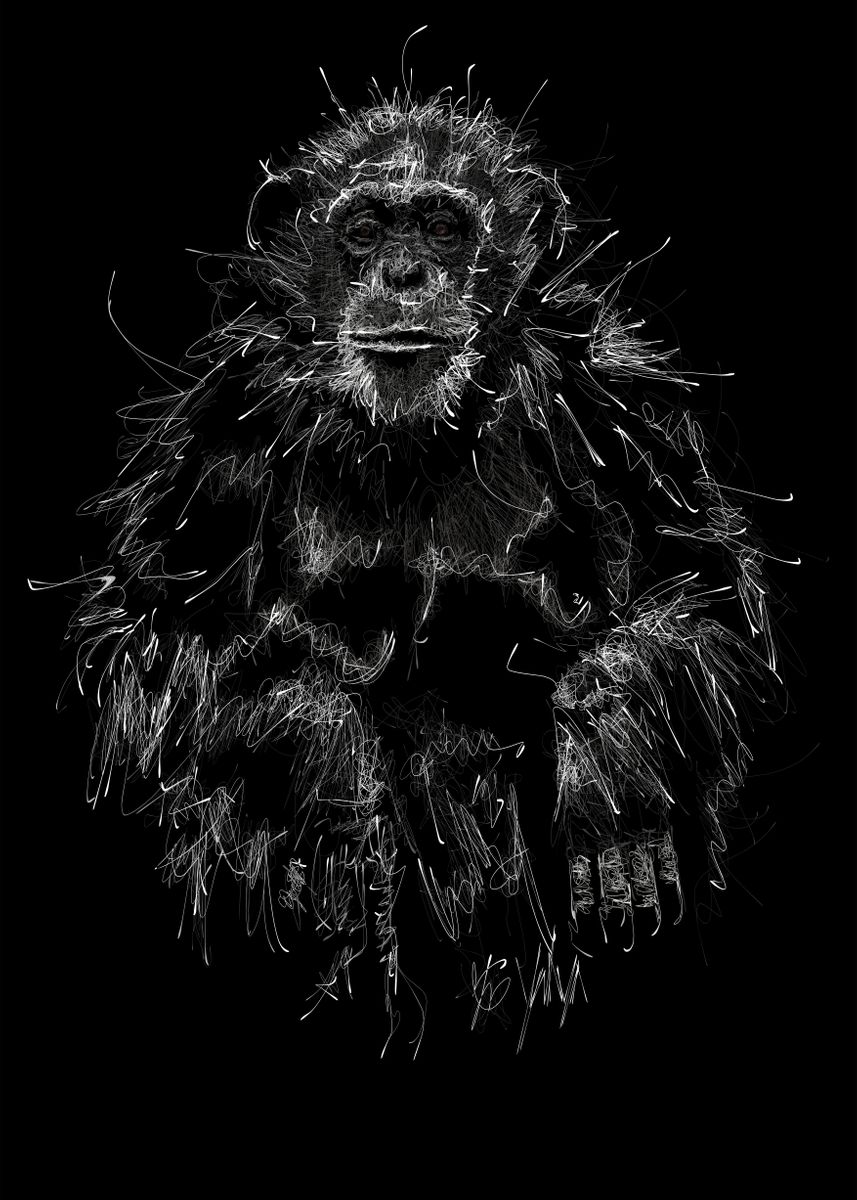 'Scribble' Poster, picture, metal print, paint by Fill Artwork | Displate