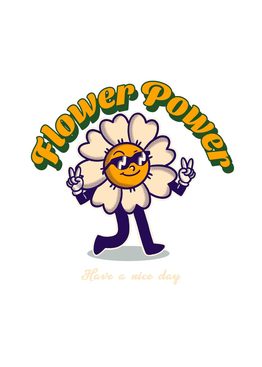 'Flower Power' Poster, picture, metal print, paint by thetshirtshop2020 ...