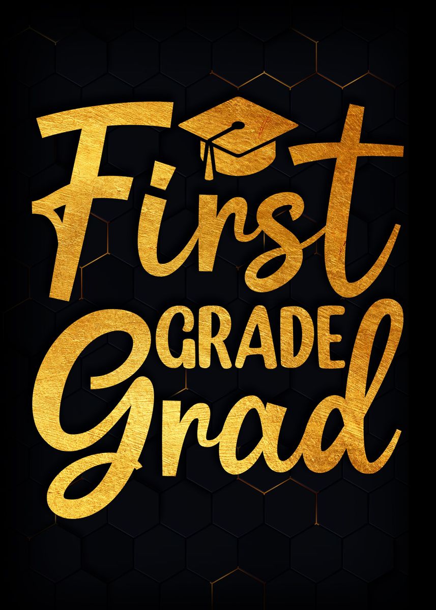 'Fourth grade grad' Poster, picture, metal print, paint by Denis ...