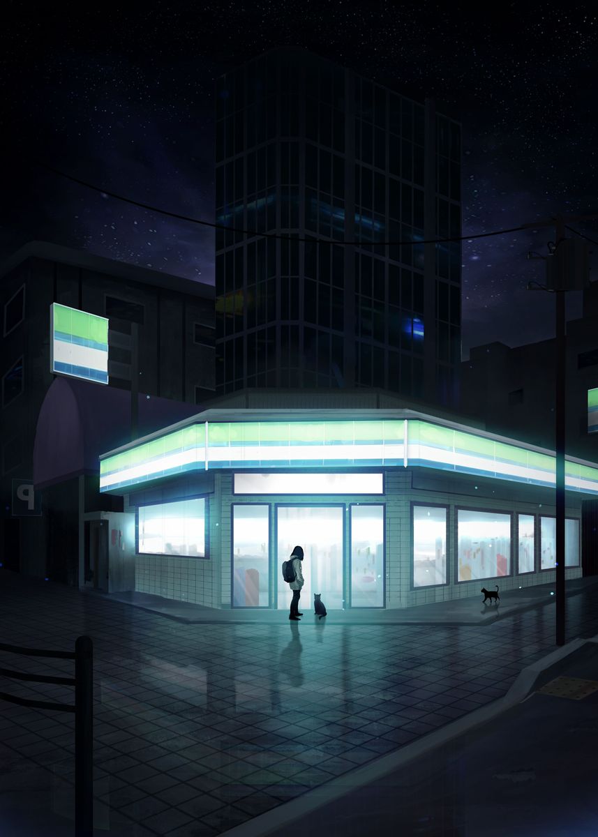'Convenience Store' Poster, picture, metal print, paint by Matt Lau ...