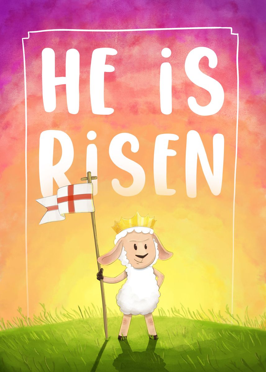 'He is Risen' Poster, picture, metal print, paint by Bible Inspired Art ...