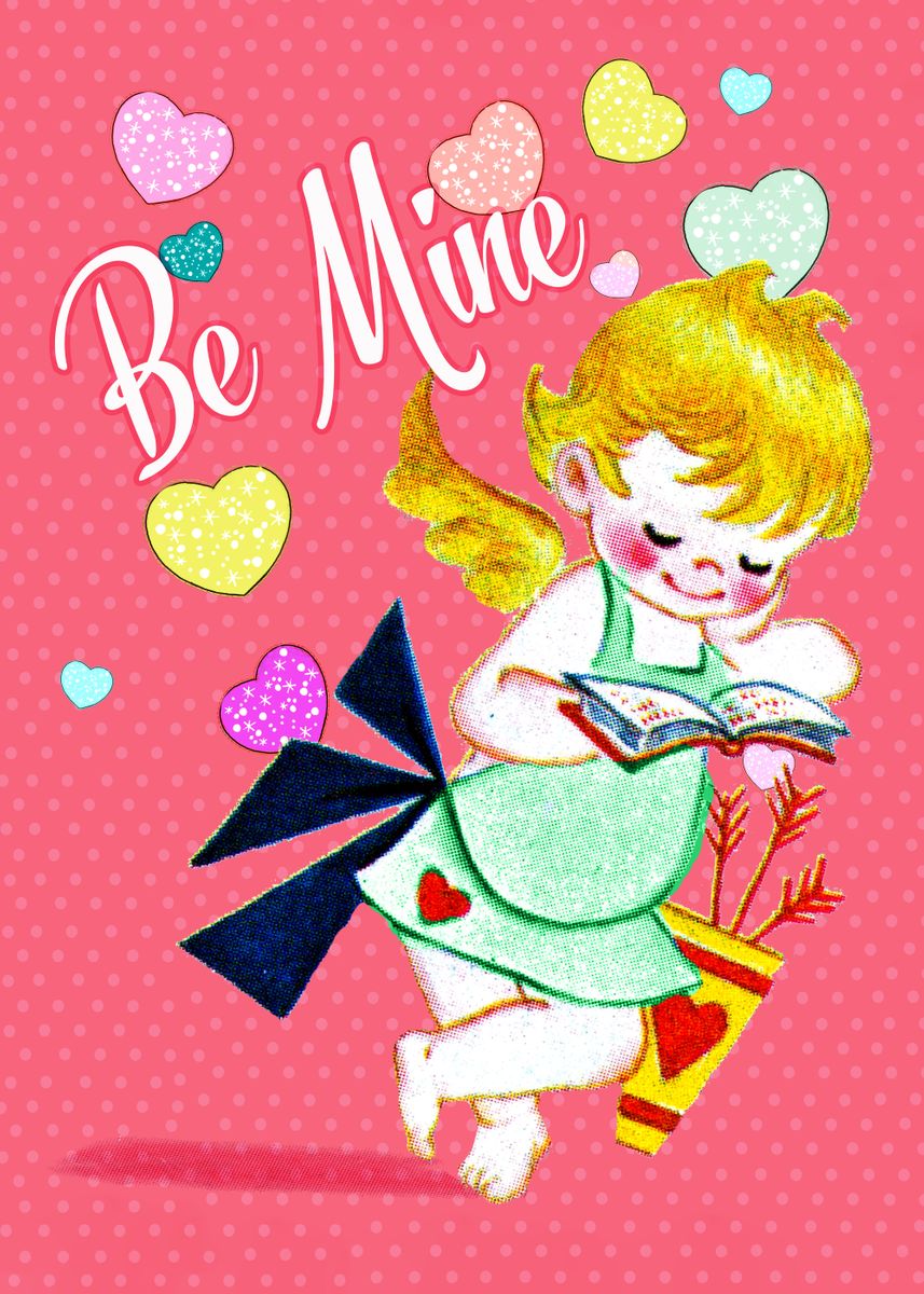 'Be mine' Poster, picture, metal print, paint by American Vintage ...