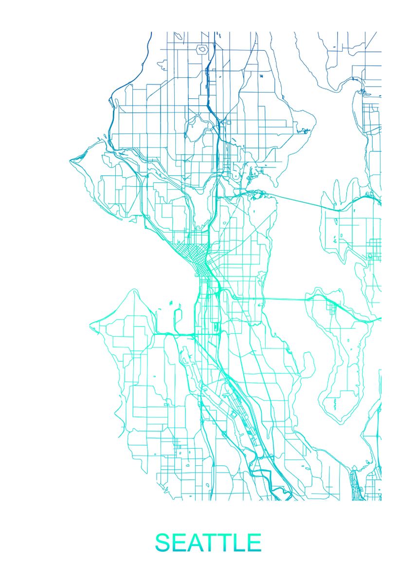 'Seattle' Poster by WiseWordsWonders | Displate