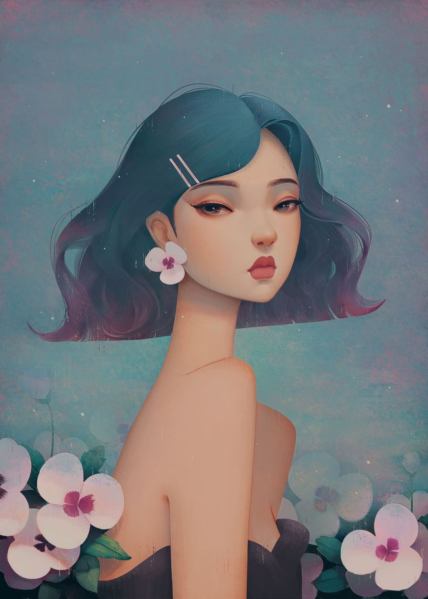 'Violet' Poster, picture, metal print, paint by Anky Moore | Displate