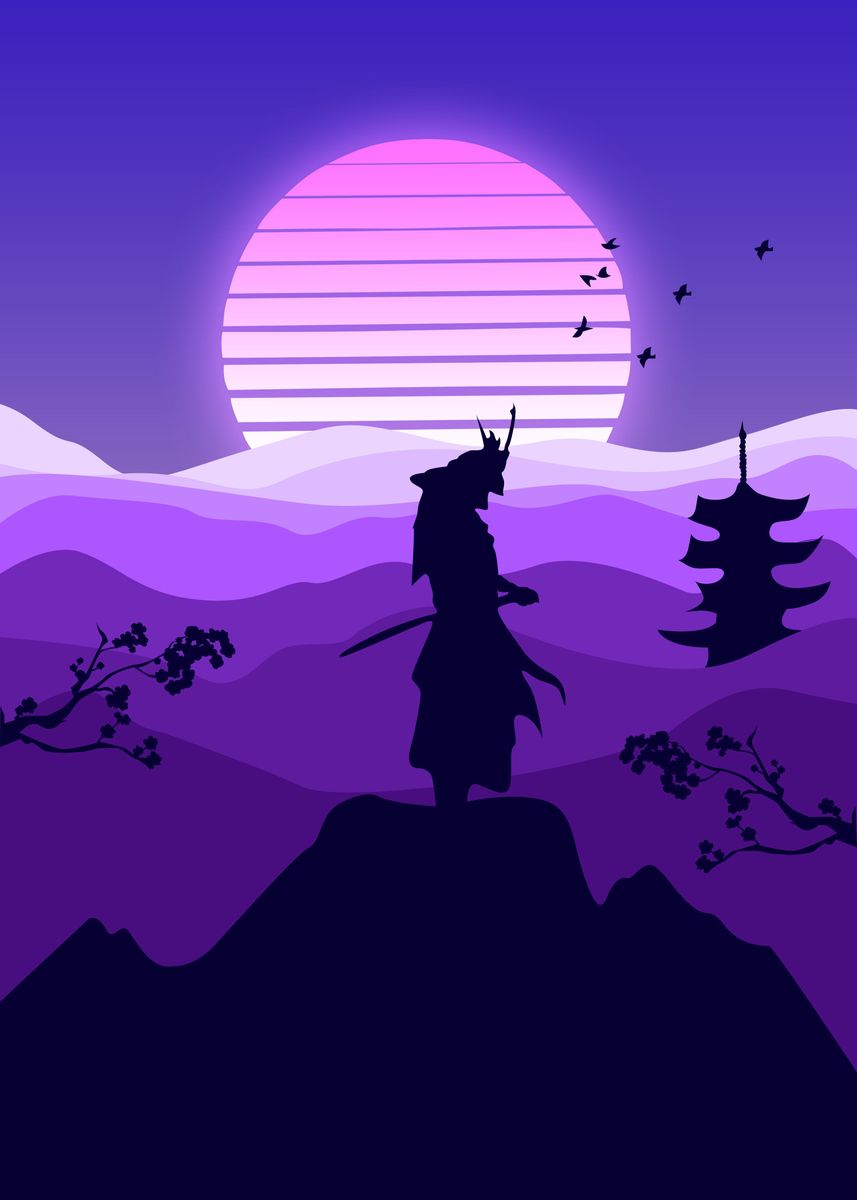 'Ronin in japan scenery' Poster, picture, metal print, paint by Fanth ...