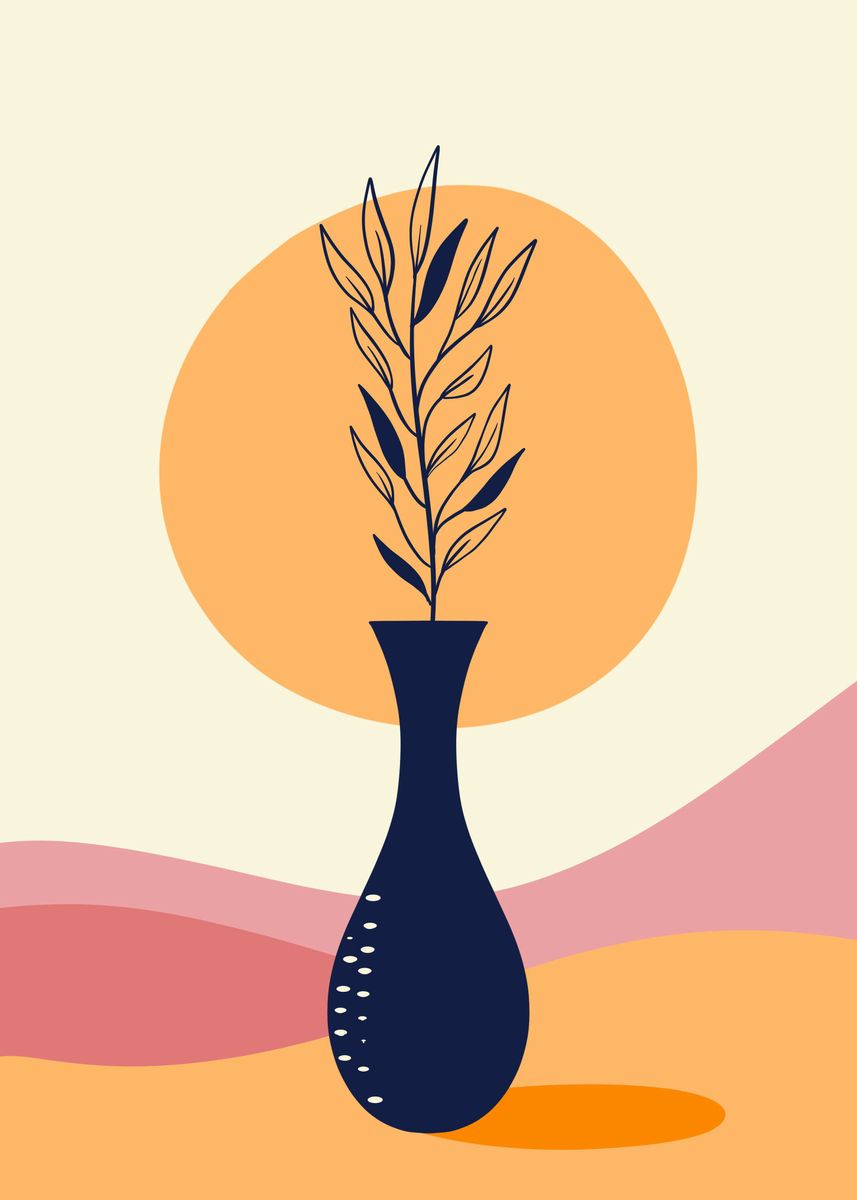 'Vase with Flowers painted' Poster, picture, metal print, paint by Max ...