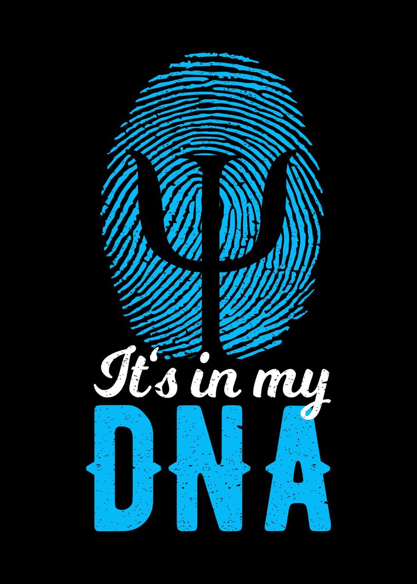 'Psychology DNA' Poster, picture, metal print, paint by ninarts | Displate