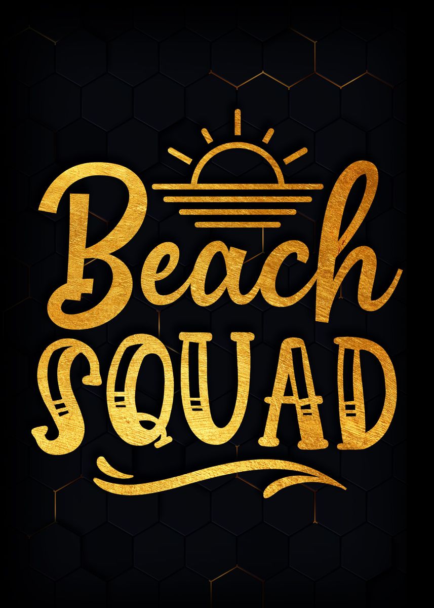 'Beach squad ' Poster, picture, metal print, paint by Denis Siggers ...
