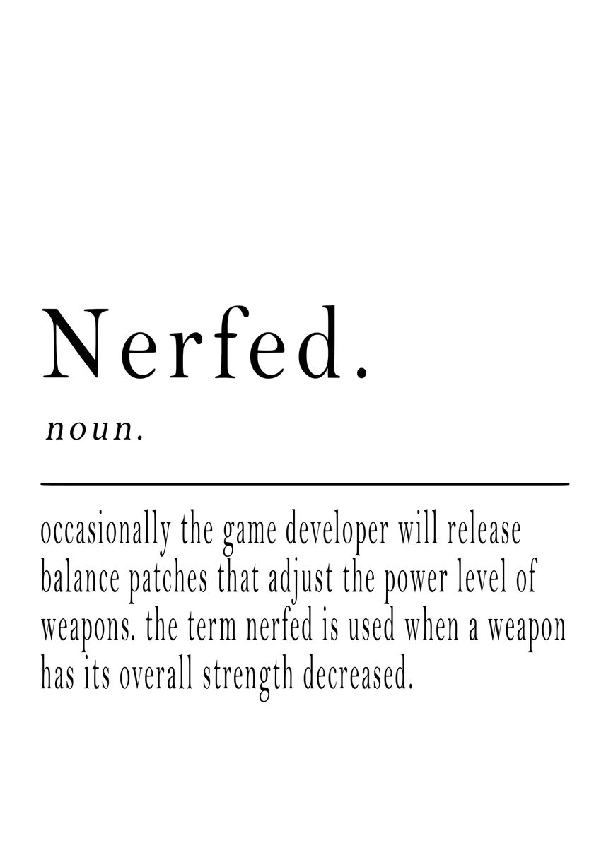 'Nerfed Definition' Poster by Tran Duc Hieu | Displate
