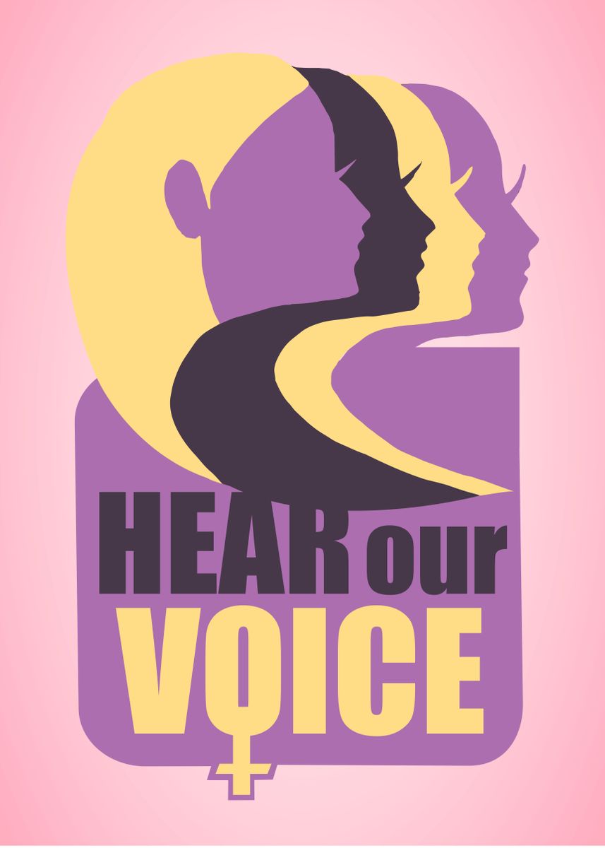 'Hear Our Voice Women Right' Poster by BestPrints | Displate