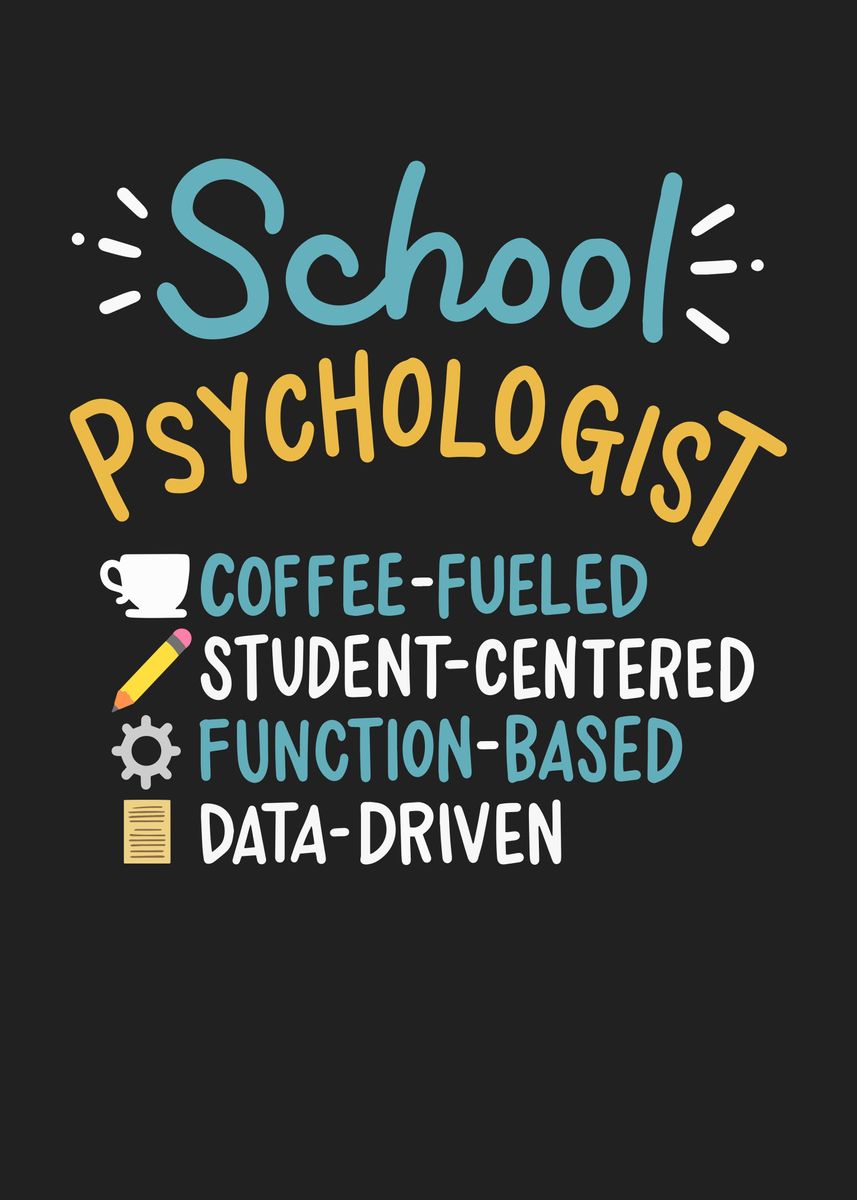 ' School Psychologist' Poster by maxdesign | Displate