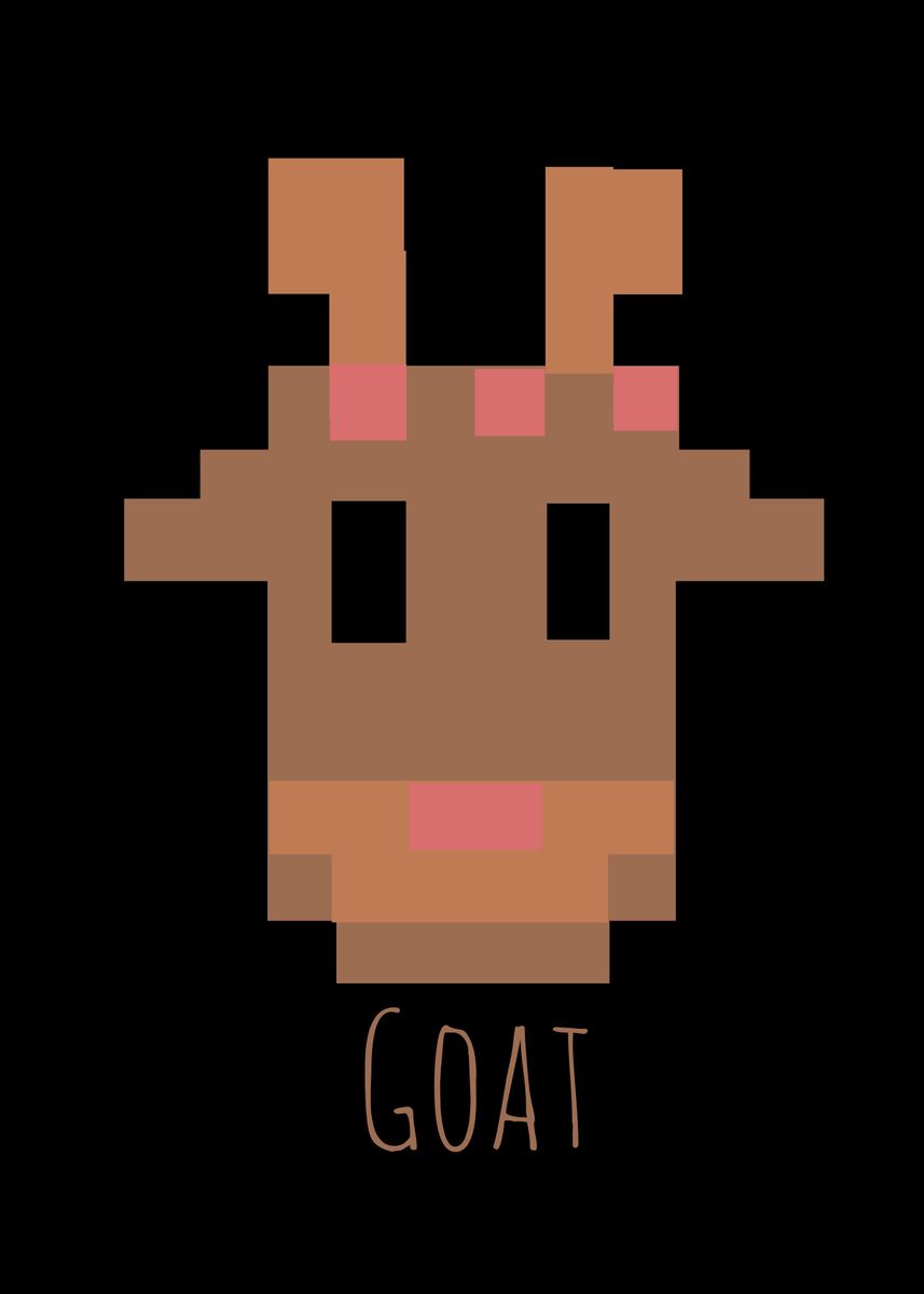 'pixel goat animal' Poster by Mshel Tyan | Displate
