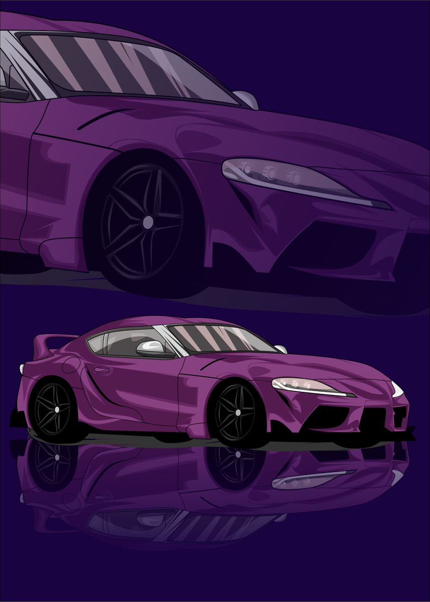 'supra vector cars' Poster, picture, metal print, paint by Asran Vektor ...