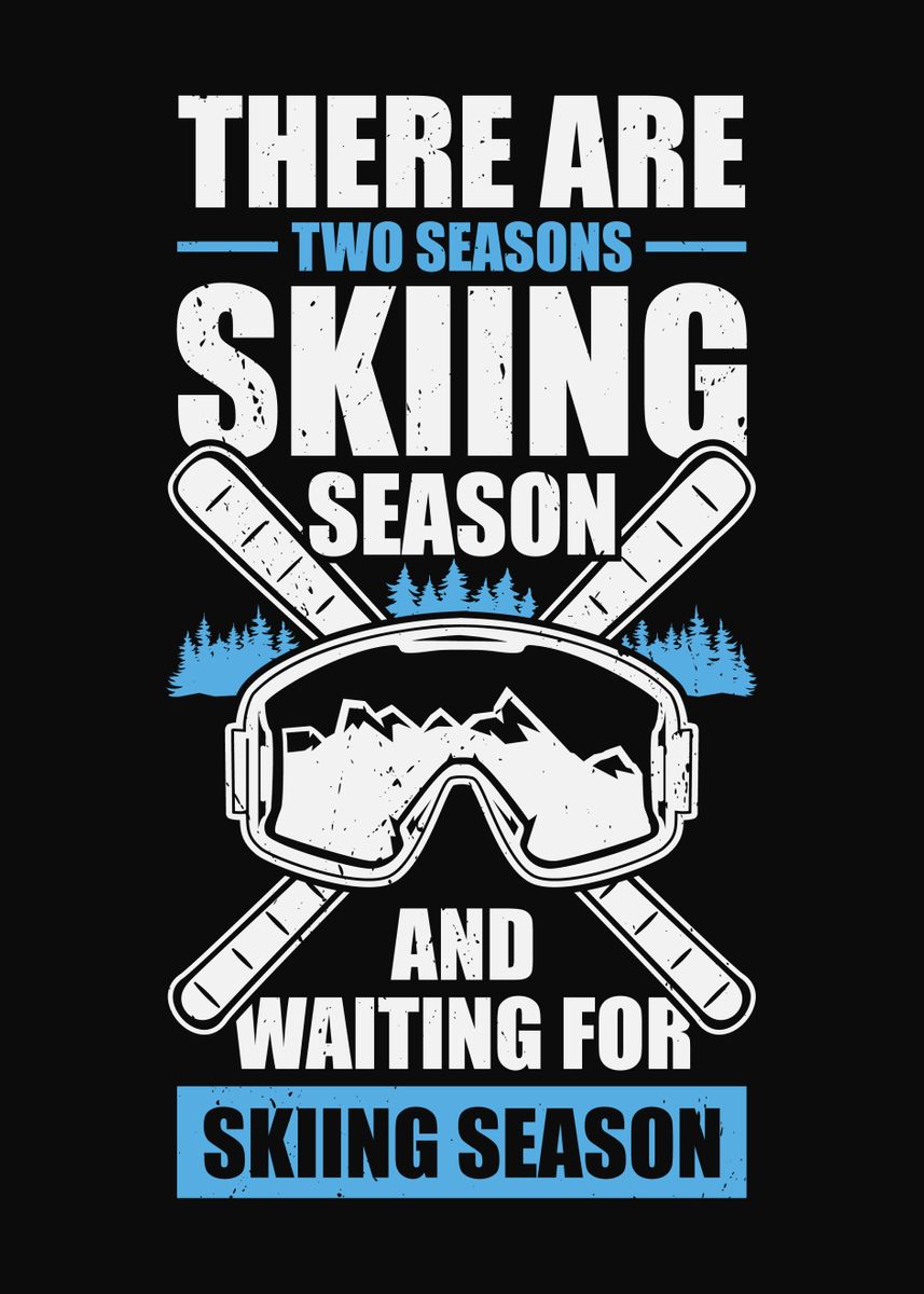 'Alpine Skiing Skier Design' Poster, picture, metal print, paint by ...