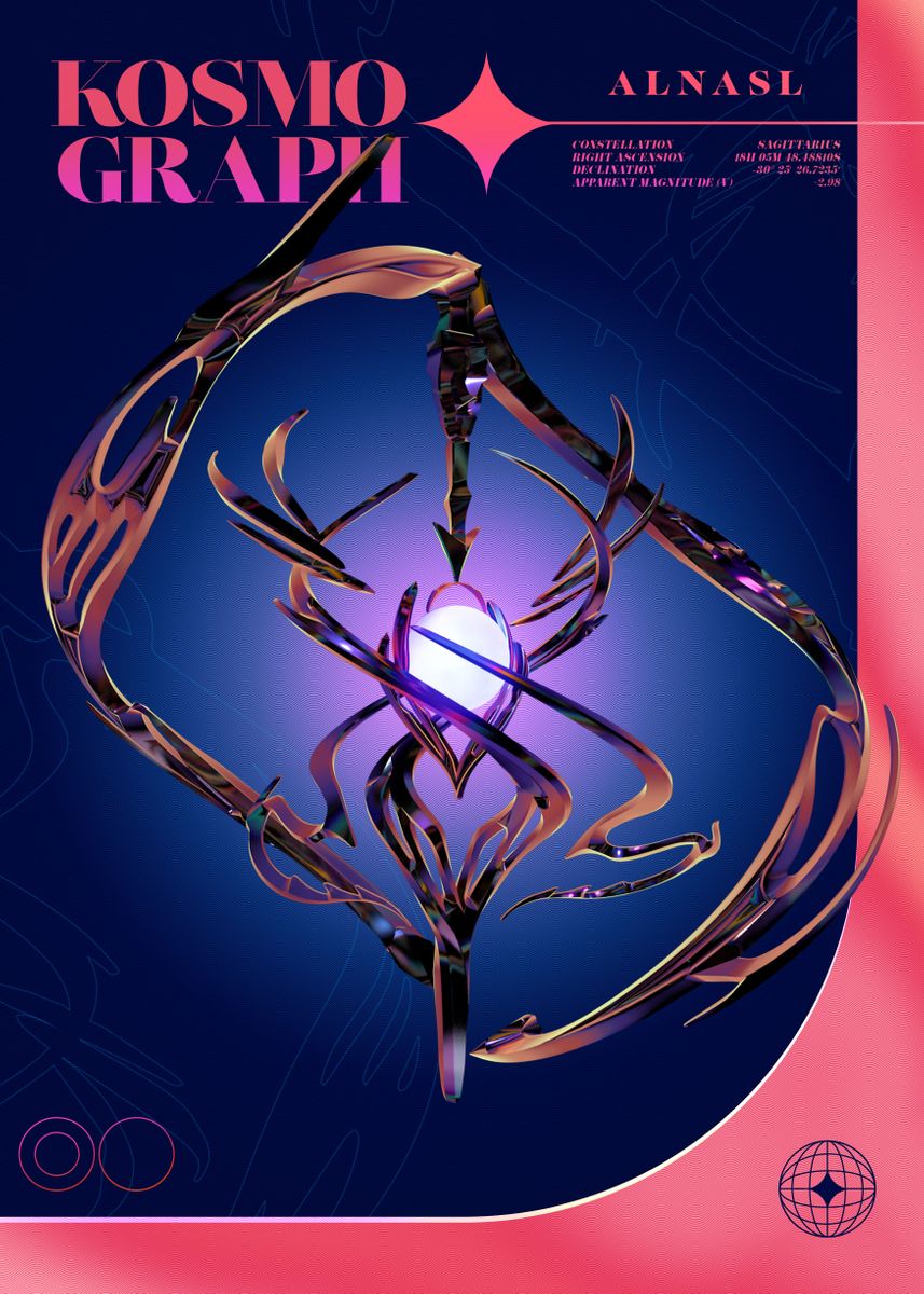 'KOSMOGRAPH Alnasl' Poster, picture, metal print, paint by Krystofer ...