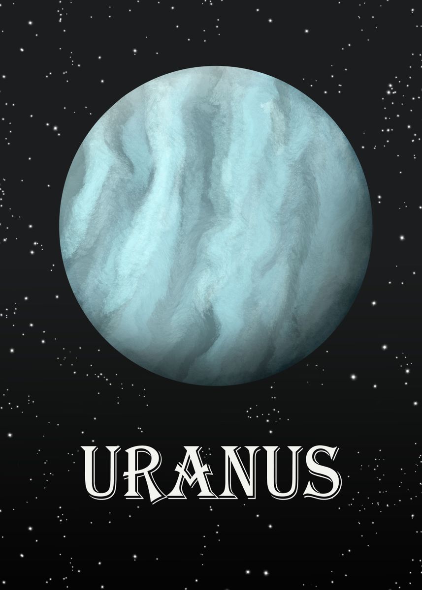 'The Icy Uranus' Poster, picture, metal print, paint by XandYart | Displate