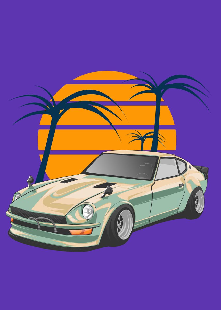 'super cars retro' Poster by Asran Vektor | Displate