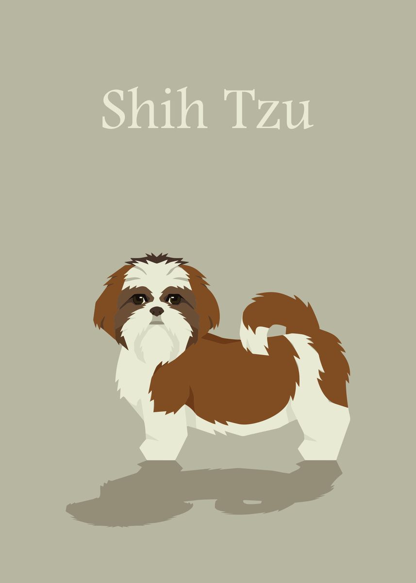 'Shih Tzu' Poster by Adi Murrokhim | Displate