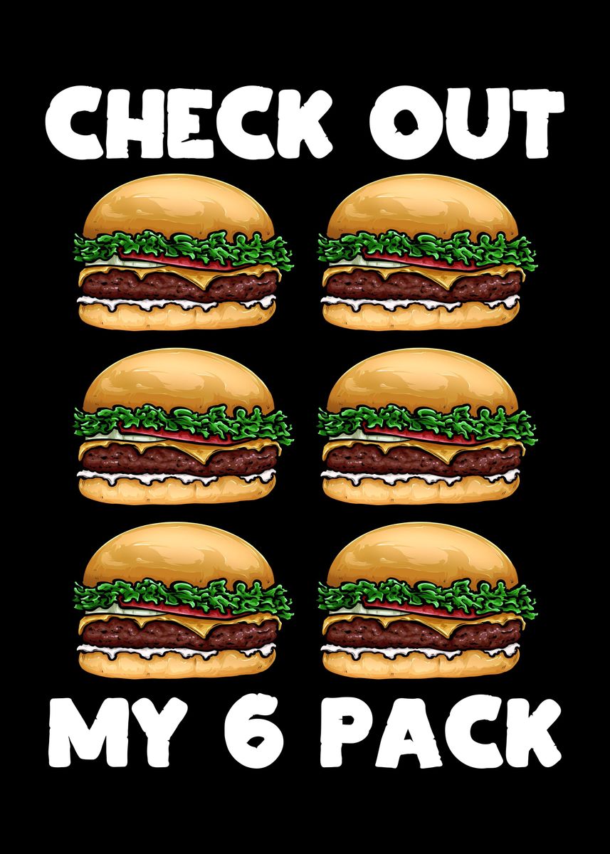 'Hamburger 6 Pack' Poster by Mealla | Displate