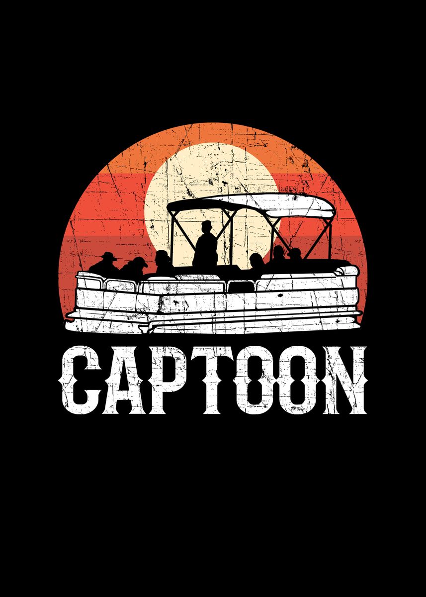 'Captoon Pontoon Captain' Poster, picture, metal print, paint by Fabian ...