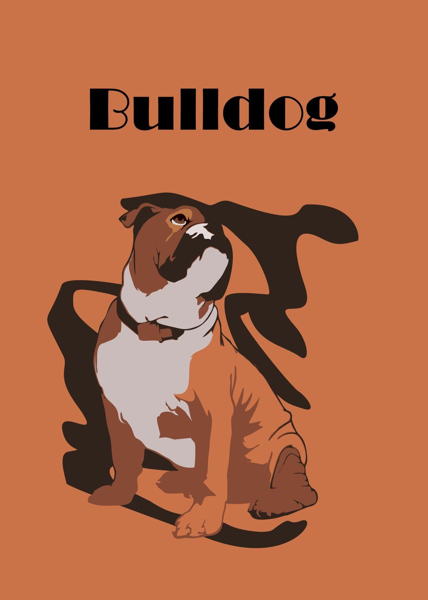 'Bulldog' Poster, picture, metal print, paint by Adi Murrokhim | Displate