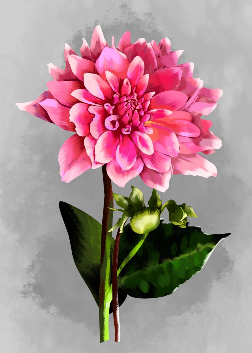 'flower ' Poster, picture, metal print, paint by Nesrin Gulistan | Displate