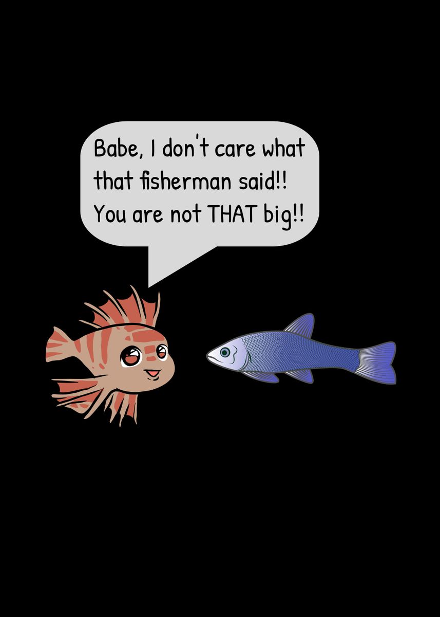 'Funny Huge Fish Fisherman' Poster by Youwantit | Displate