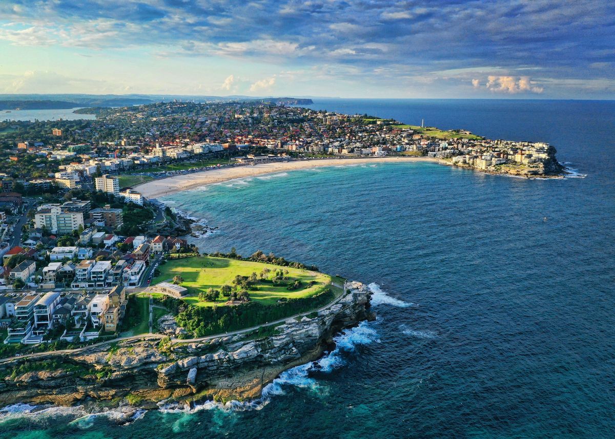 'Tamarama Australia Travel' Poster by WorldTravel Displate Art | Displate