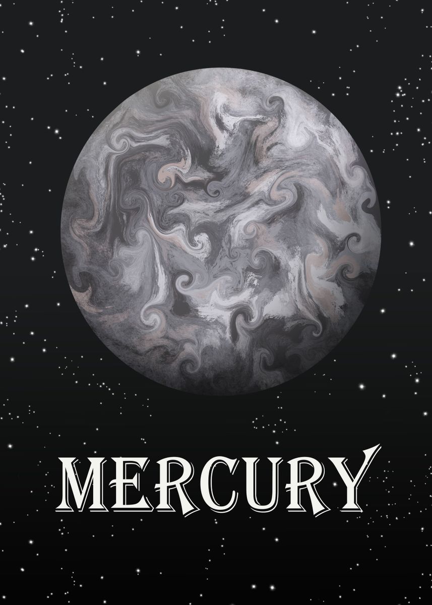 'Mercury the first planet' Poster by XandYart | Displate