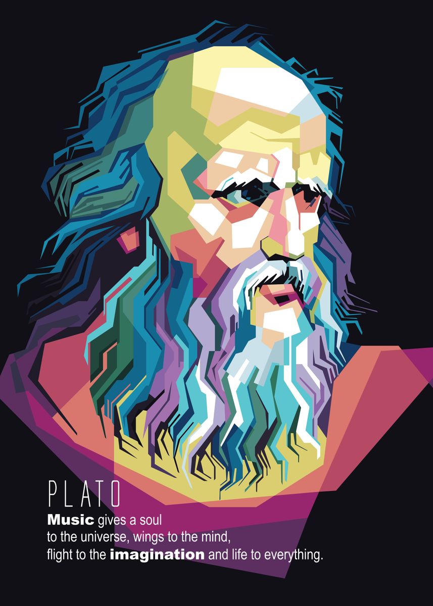 'Plato' Poster, picture, metal print, paint by Ant Sepulchre | Displate