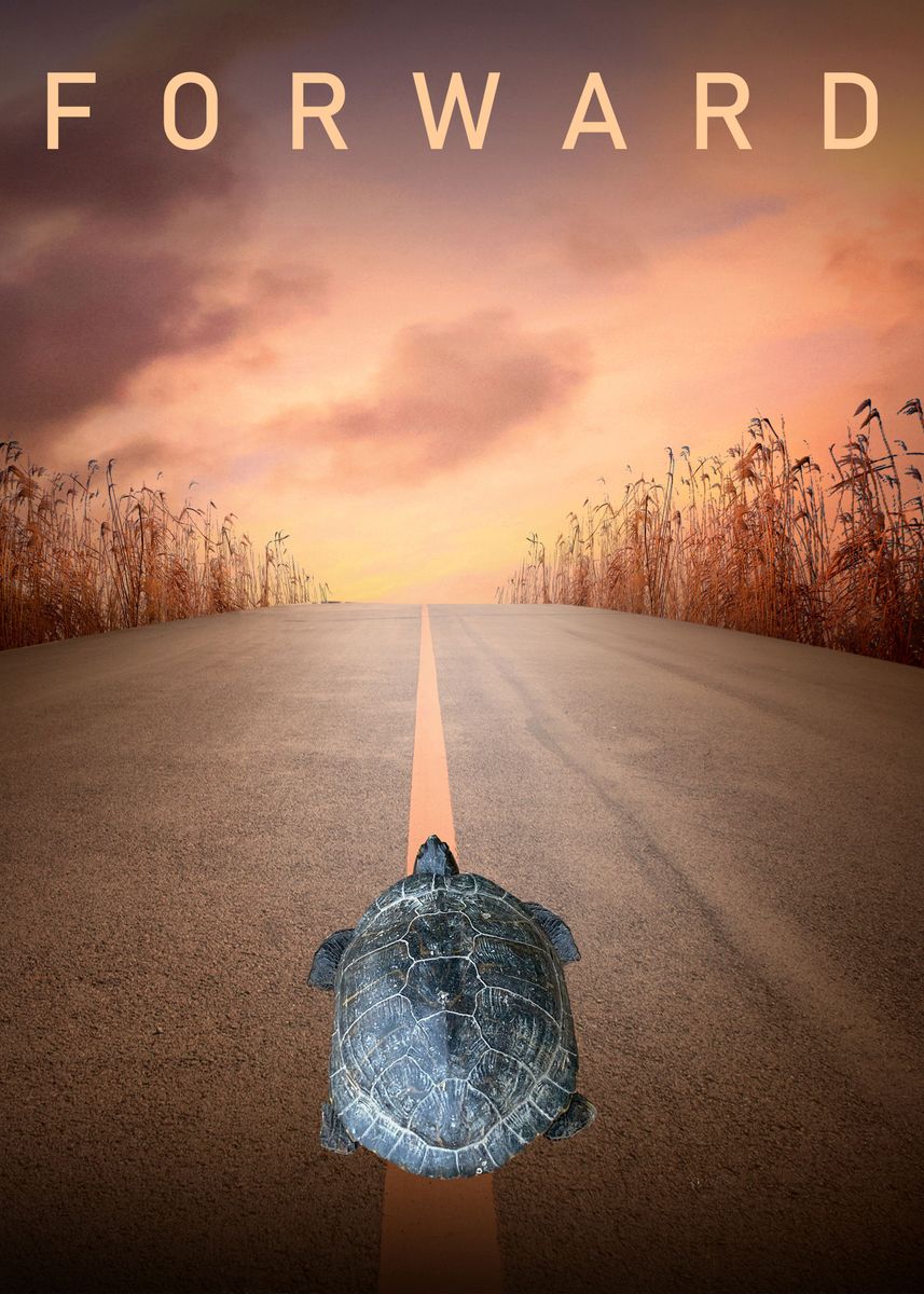 'Move Forward Turtle' Poster by Max Ronn | Displate