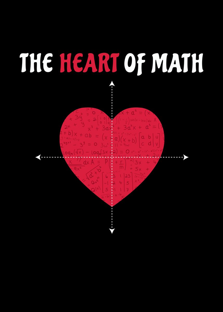 'The Heart Of Math' Poster, picture, metal print, paint by Mooon | Displate