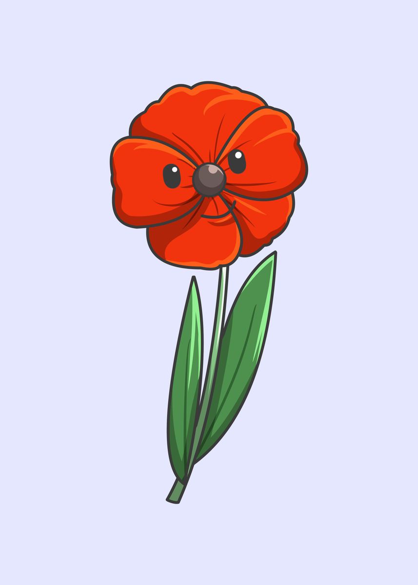 'Hibiscus Kawaii' Poster by salfi art | Displate