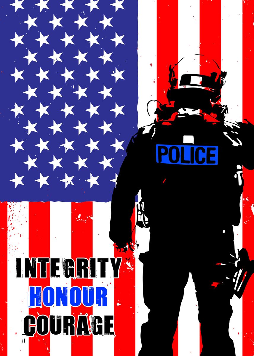 'Police Wall Art Decor' Poster, picture, metal print, paint by ...