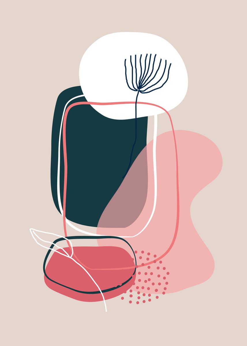 'Minimal abstract line art' Poster by Human Shadow | Displate