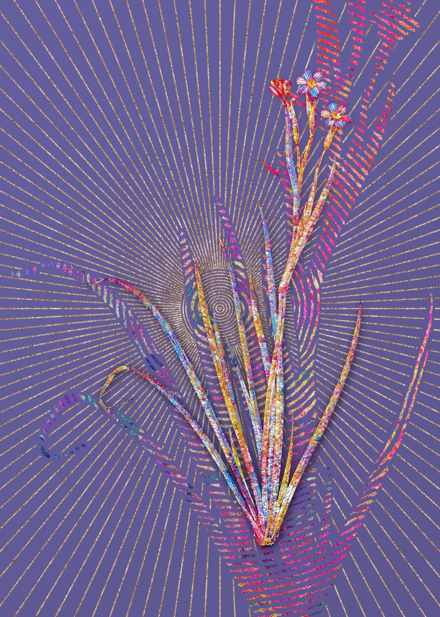 'Bermudiana Mosaic Flower' Poster by Holy Rock Design | Displate