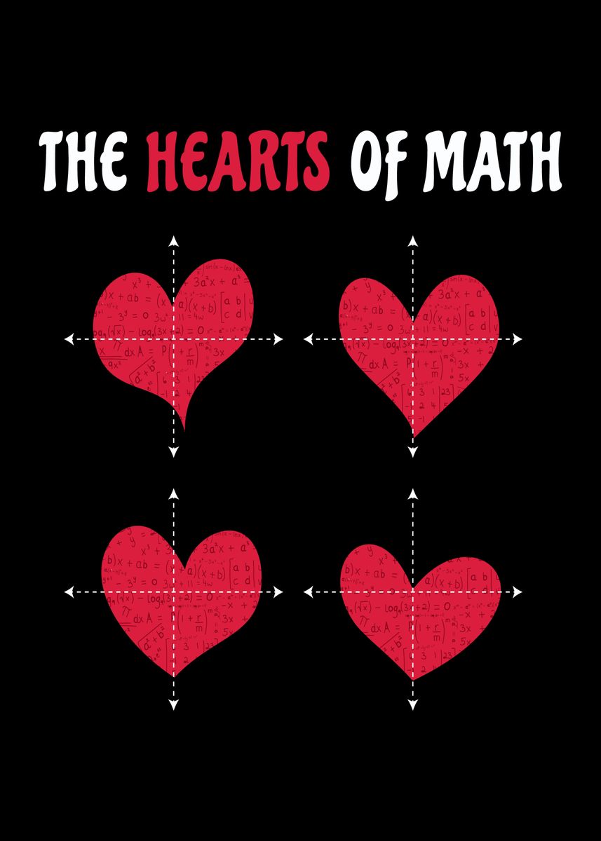 'The Hearts Of Math' Poster, picture, metal print, paint by Mooon ...