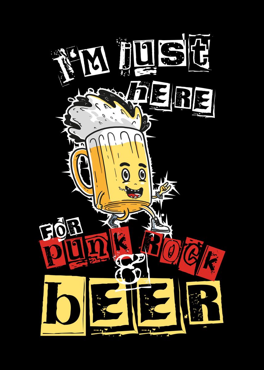 'Punk Rock And Beer' Poster, picture, metal print, paint by ninarts ...