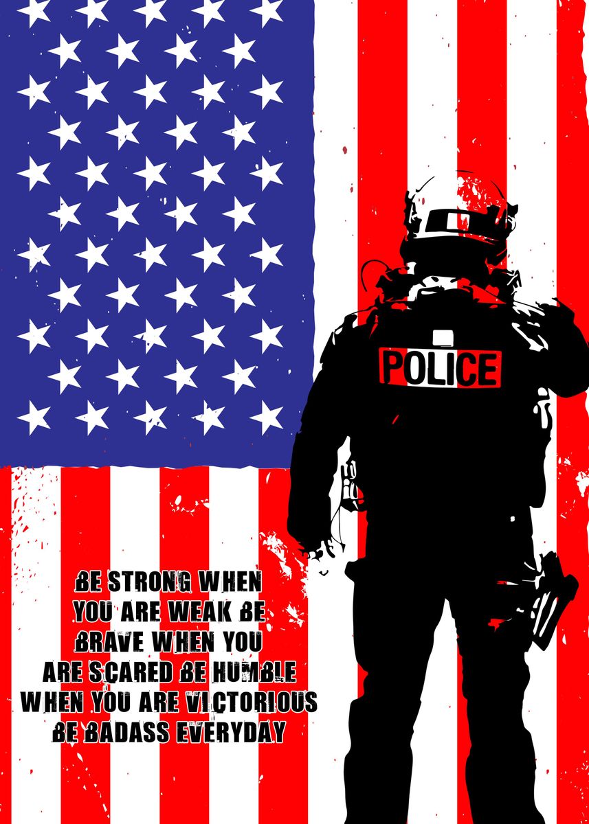 'Police Wall Art Decor' Poster, picture, metal print, paint by ...