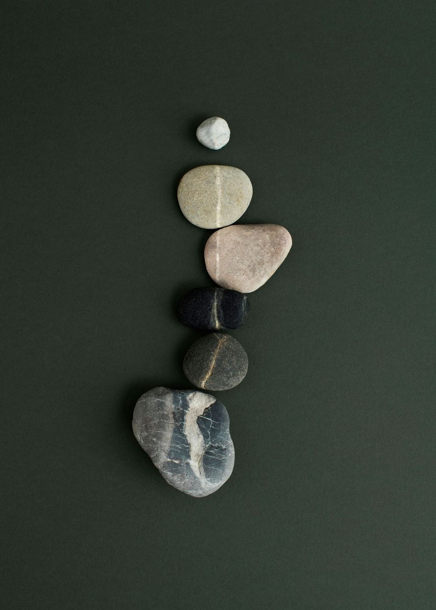 'Peaceful Pebbles' Poster, picture, metal print, paint by ...