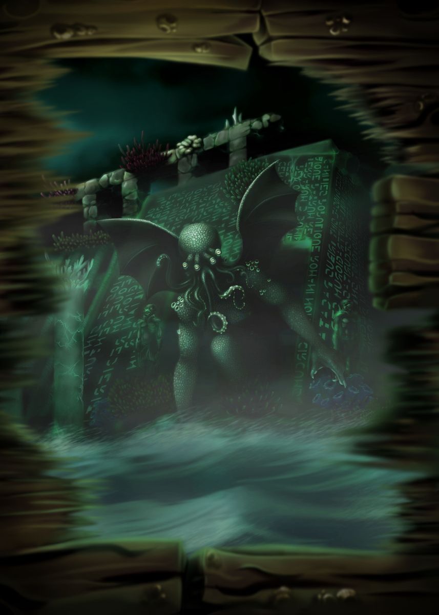 'Cthulhu's escape' Poster, picture, metal print, paint by Melubillus ...
